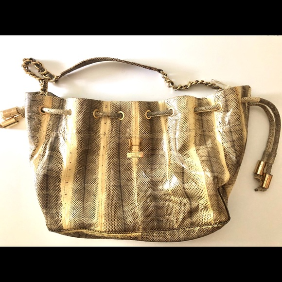 Halston Heritage | Bags | Halston Heritage Snakeskin Shoulder Bag ...